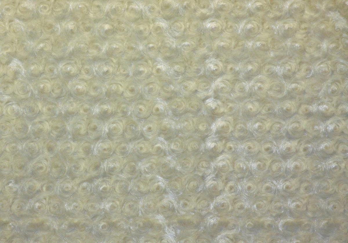 Ivory Rosie Minky Fabric – In-Weave Fabric