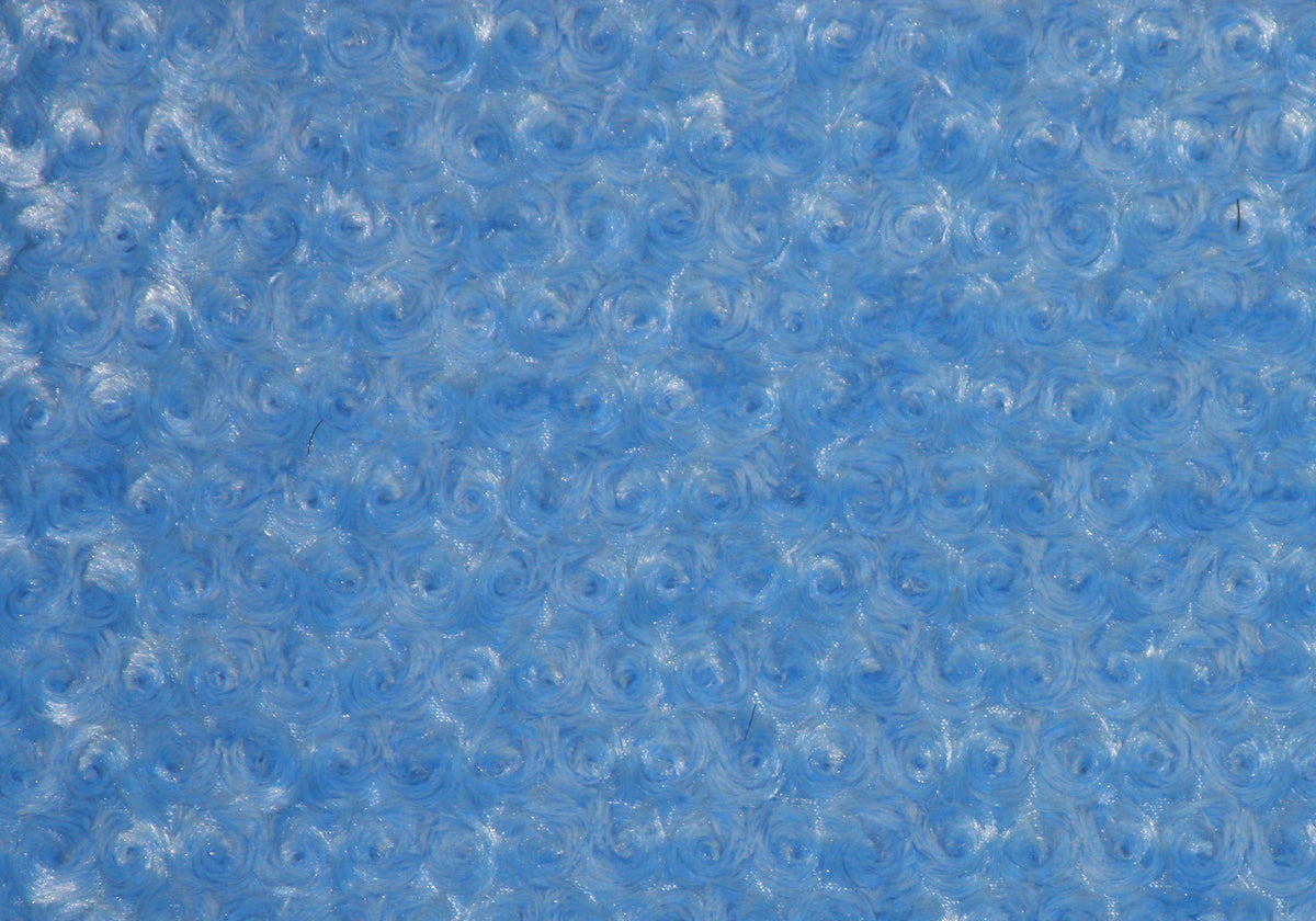 Light Blue Rosie Minky Fabric – In-Weave Fabric